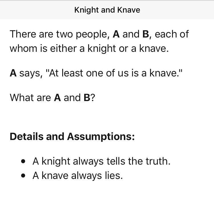 Knights & Knaves – Leap with Luqe